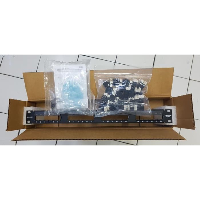 Jual Solusi AMP Patch panel 24 port Cat5 / Cat5e ( 1479154-2 ) ORIGINAL ...