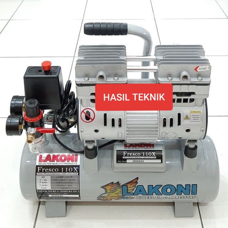 Jual Mesin Kompresor Listrik Portable 1 HP 10 Liter LAKONI FRESCO 110 X ...