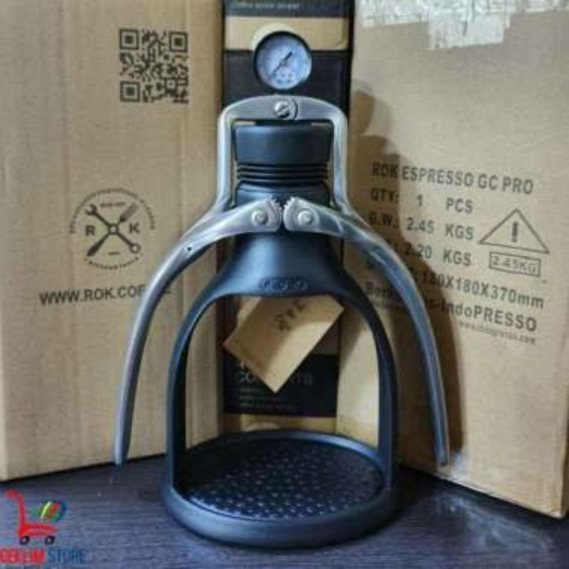 Jual ROK PRESSO GC BLACK PRO WITH MANOMETER- Espresso Coffee Maker ...