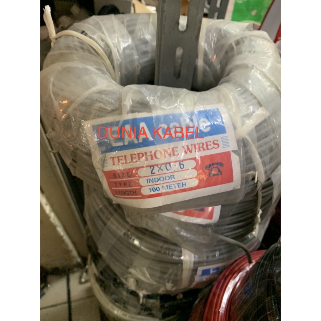 Jual Kabel Telephone Telfon Telpon isi 2 merk EAA 100 meter | Shopee ...
