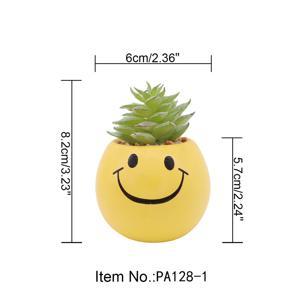 Jual CEILO Kaktus Sukulen Pot Emoji Karakter Emoticon Artificial ...