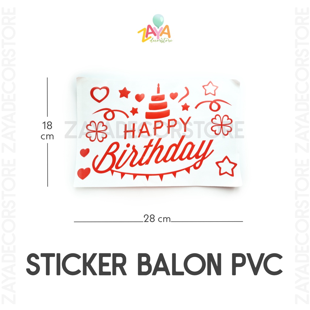 Jual Stiker Balon PVC / Stiker Balon Latex Warna MERAH | Shopee Indonesia