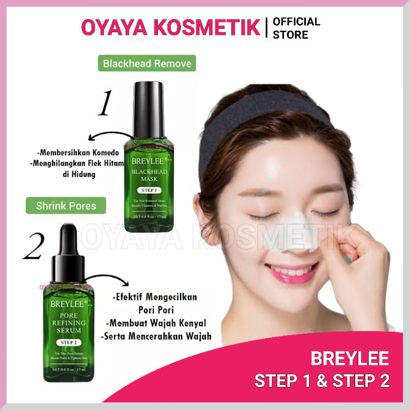 Jual BREYLEE Blackhead Remove Mask Step 1 Angkat Komedo & Step 2 Pore ...