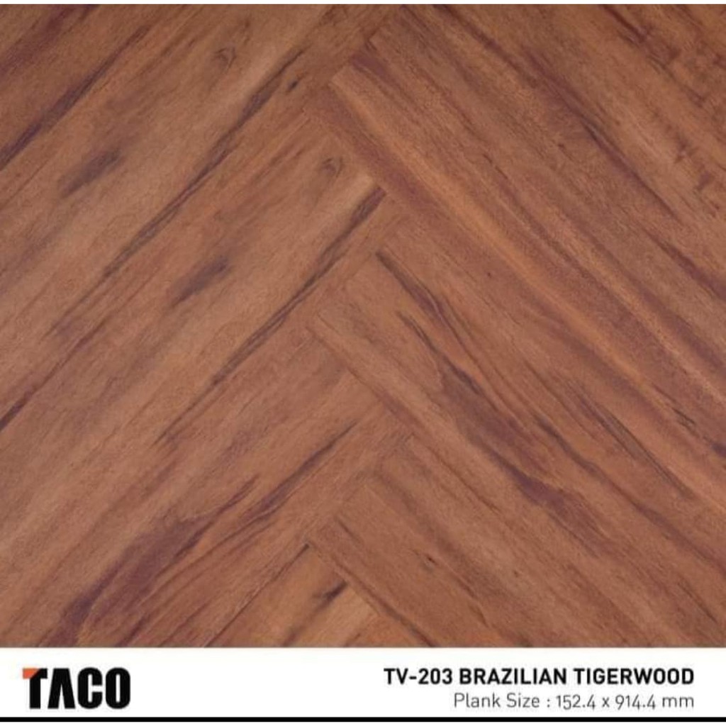 Jual Lantai Vinyl Kayu Taco 2MM Pola Herringbone - TV 203 Brazilian ...