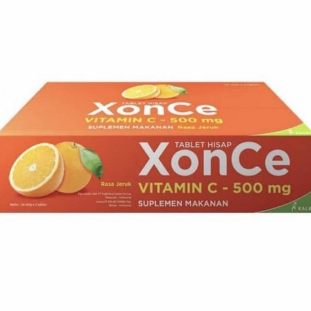 Jual Xonce vitamin C 500mg tablet hisap (harga per box isi 100 tablet) | Shopee Indonesia