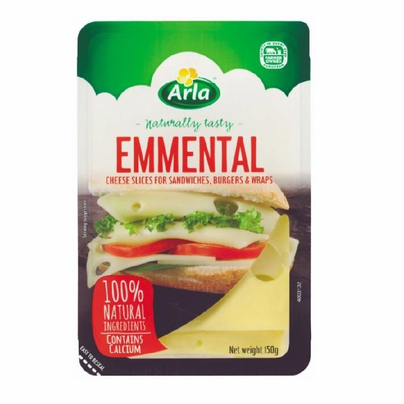 Jual keju emmental slice arla 150 | Shopee Indonesia