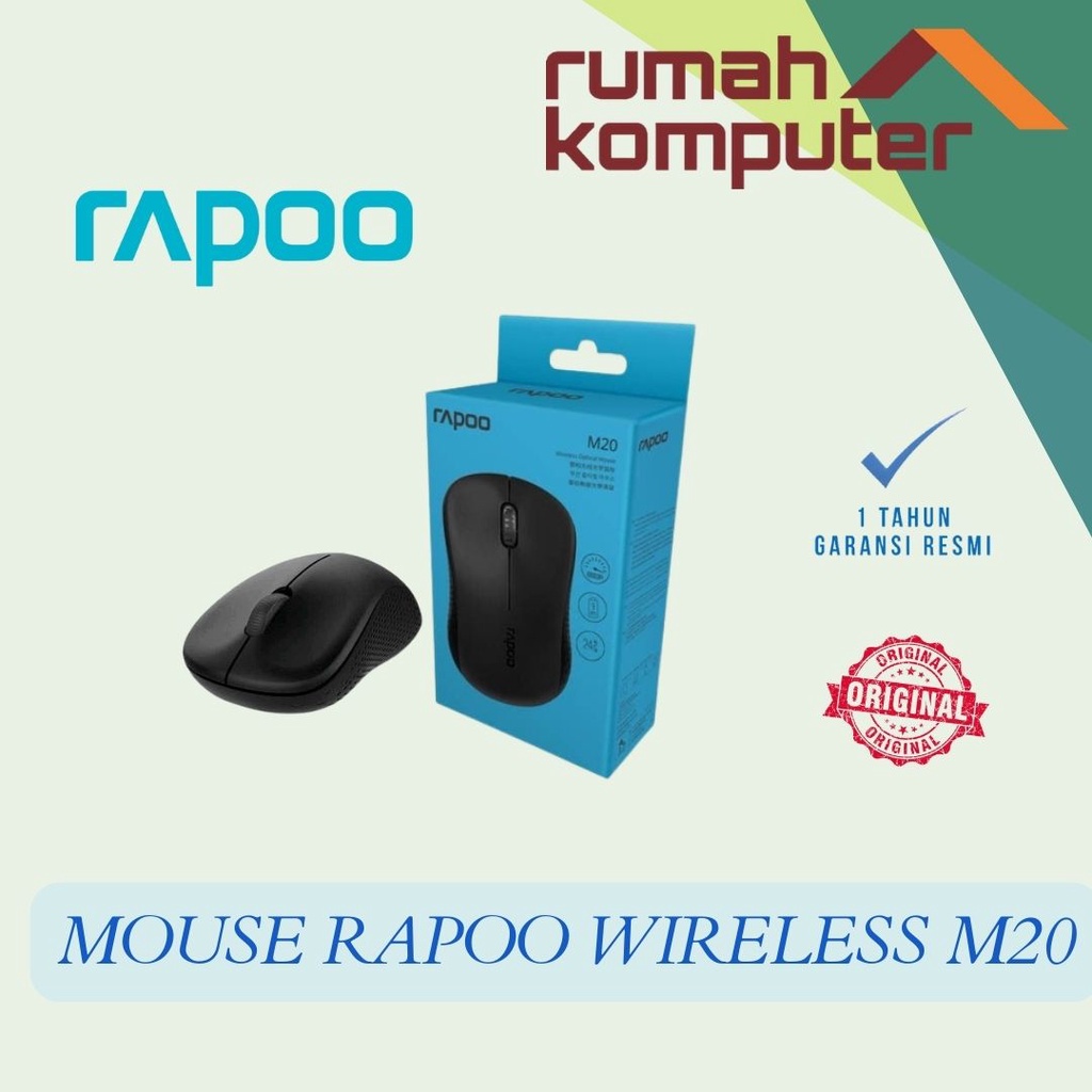 Jual MOUSE RAPOO M20 WIRELESS - BLACK | Shopee Indonesia