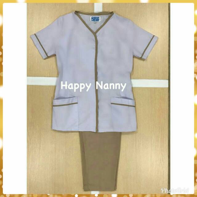 Jual Baju seragam suster/babysitter desain klasik modern warna putih ...