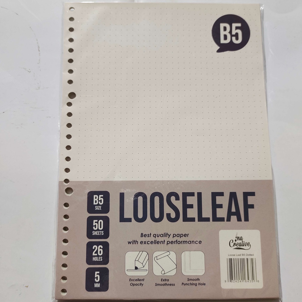 Jual loose leaf b5 titik, isi binder b5 titik, loose leaf b5 dotted ...