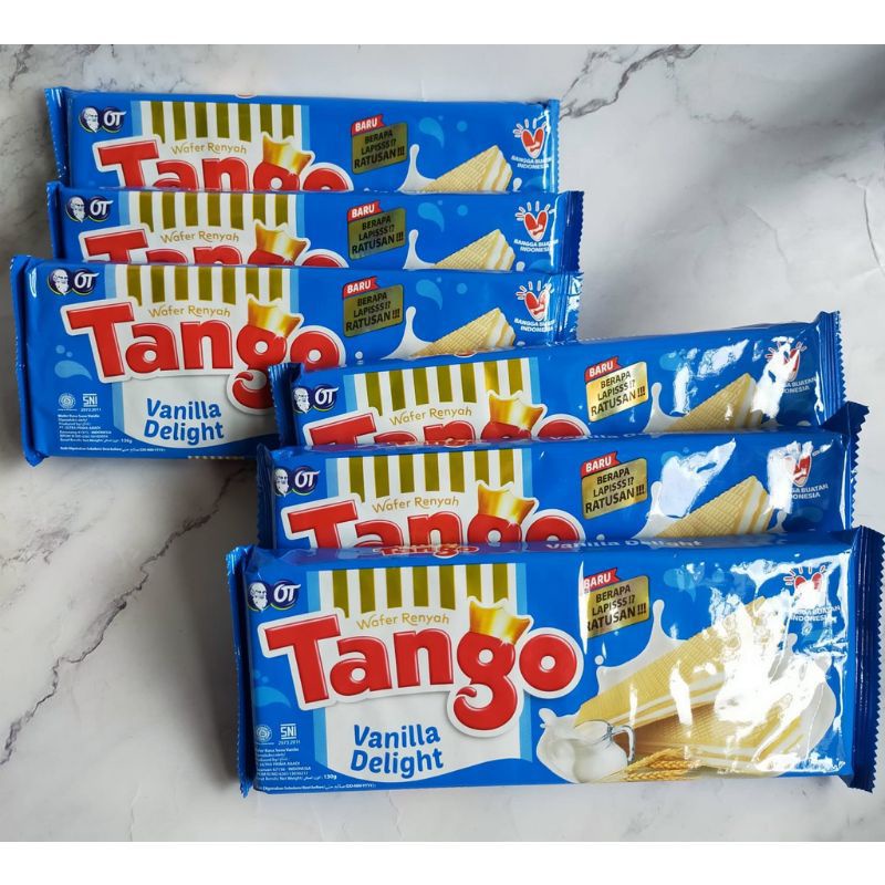 Jual Tango wafer 130gr long vanila dan coklat harga murah | Shopee ...