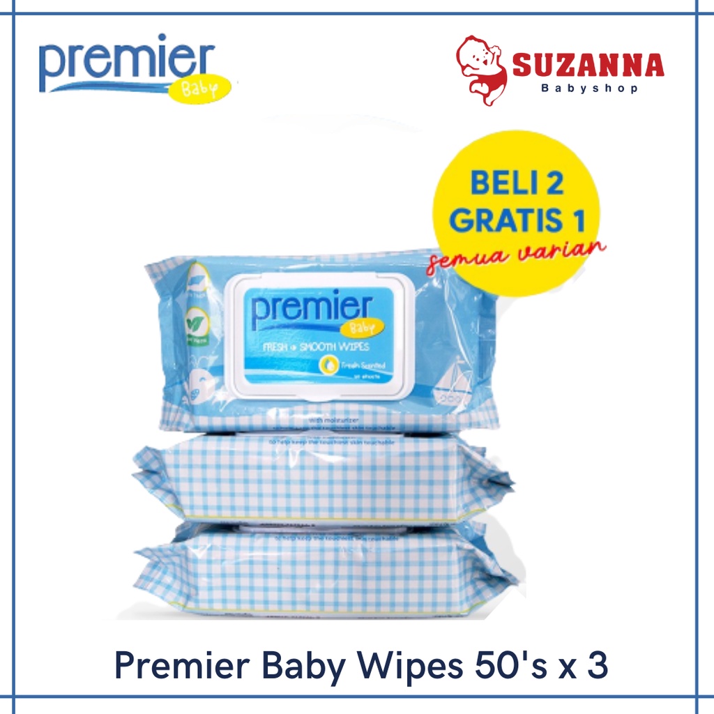 Jual Premier Baby Wipes 50's BUY 2 GET 1 - Tisu Basah | Shopee Indonesia
