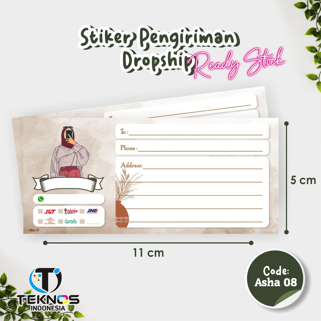 Jual STICKER STIKER LABEL PENGIRIMAN DROPSHIPPER READY - ASHA 08 ...
