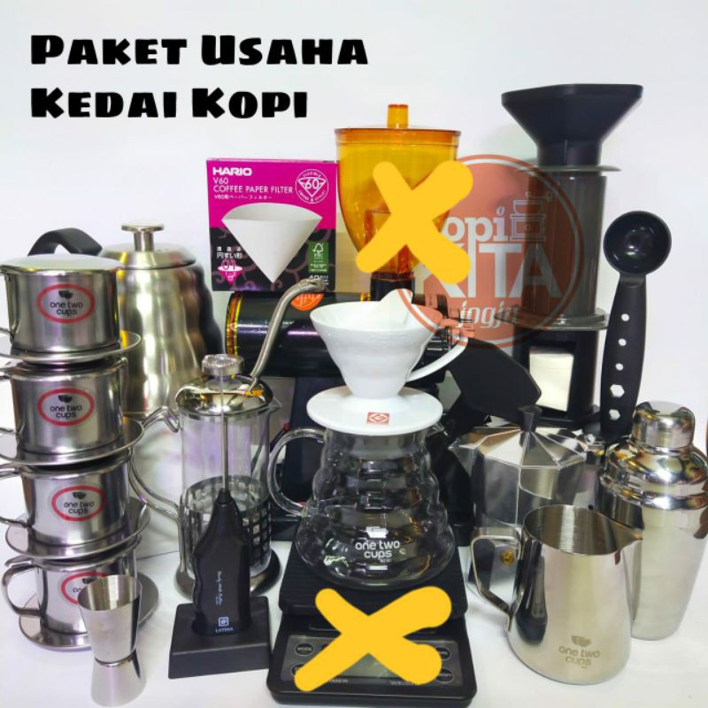 Jual Paket Kedai Kopi (tanpa grinder dan scale) | Shopee Indonesia