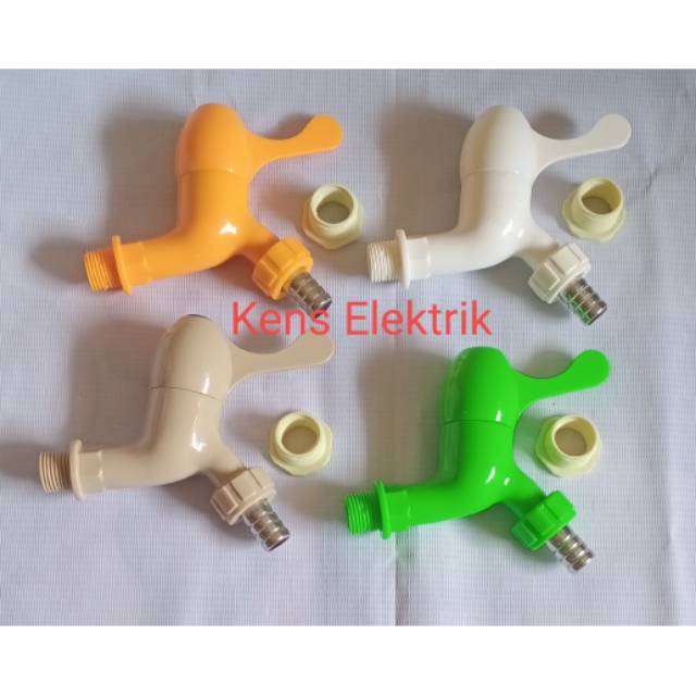 Jual Kran air plastik pvc kran engkel taman 1/2" - 3/4" | Shopee Indonesia