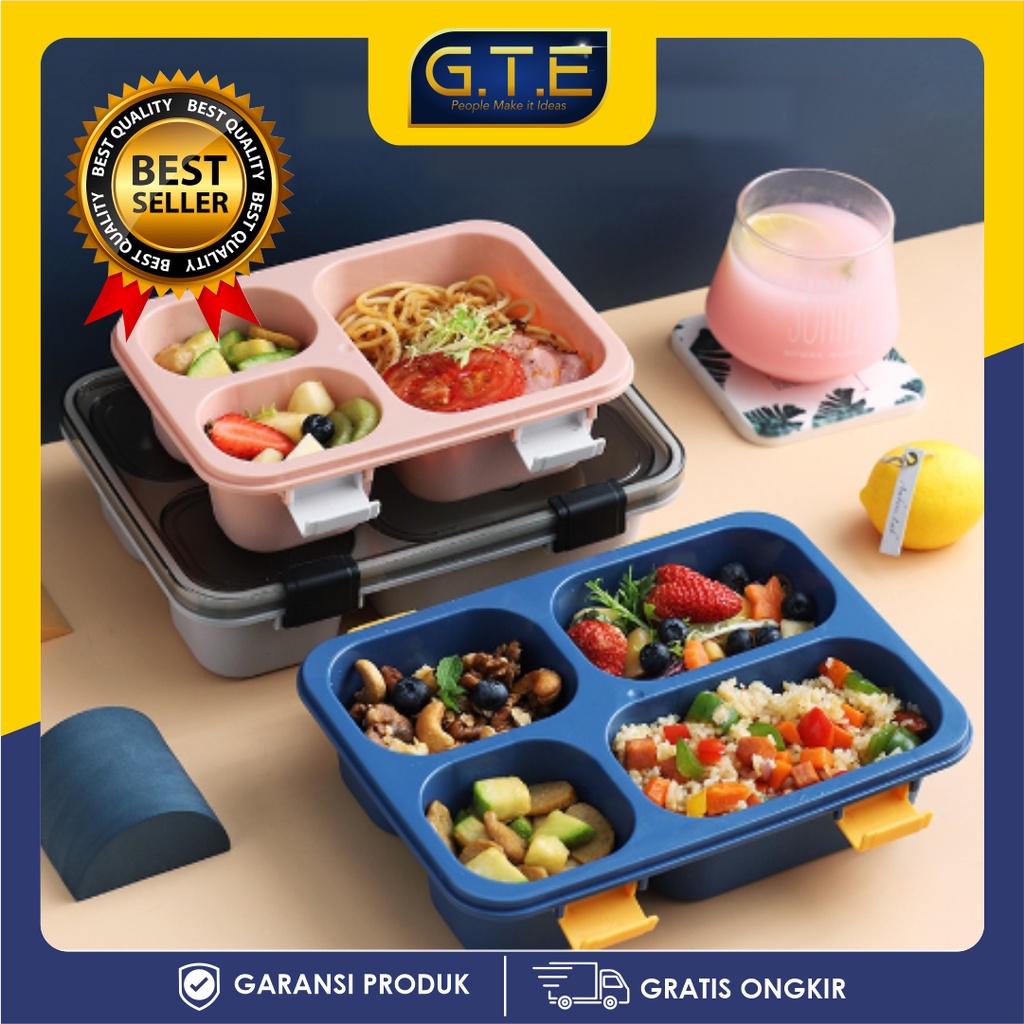 Jual GTE | KOTAK BEKAL BERSEKAT | KOTAK BEKAL MAKAN 3 SEKAT | LUNCH BOX ...
