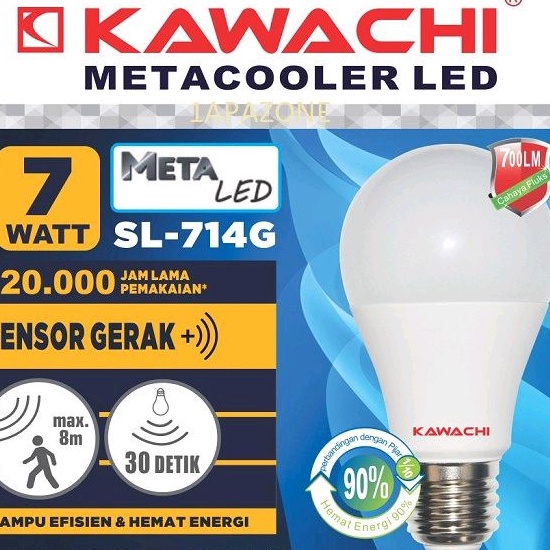 Jual Metacooler Led Sensor Gerak 7WATT SL-714G KAWACHI | Shopee Indonesia