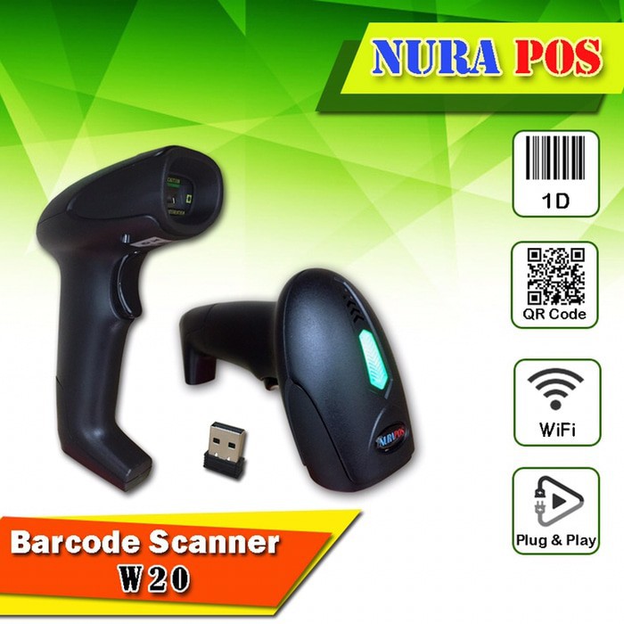 Jual Barcode Scanner Wireless NURAPOS W20 1D & 2D Wifi QR CODE eFaktur ...