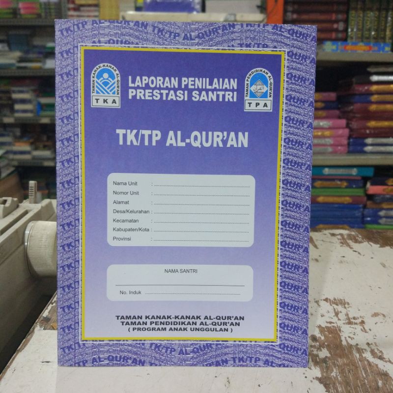 Jual buku raport TK / TPA ukuran A5 (buku tulis) warna biru | Shopee Indonesia