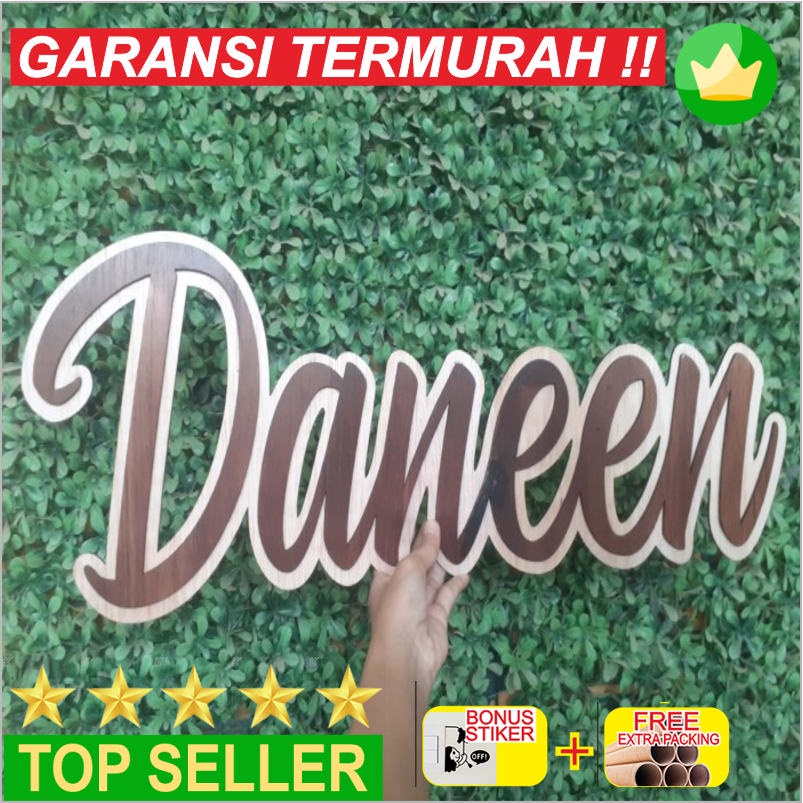 Jual Murah Custom Huruf Kayu | Wooden Font | Laser Cut Elegan | Shopee ...