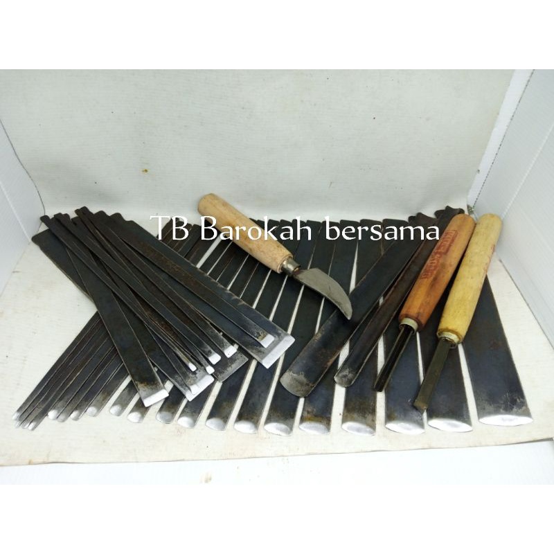 Jual alat ukir kayu manual pahat atau patah 1 set lengkap isi banyak ...