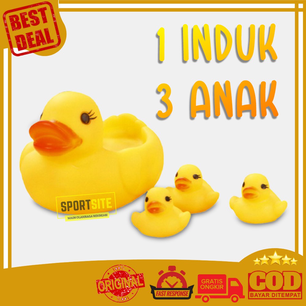 Jual Mainan Bebek karet Kuning & Hewan laut (6pcs) Mainan mandi Bunyi ...