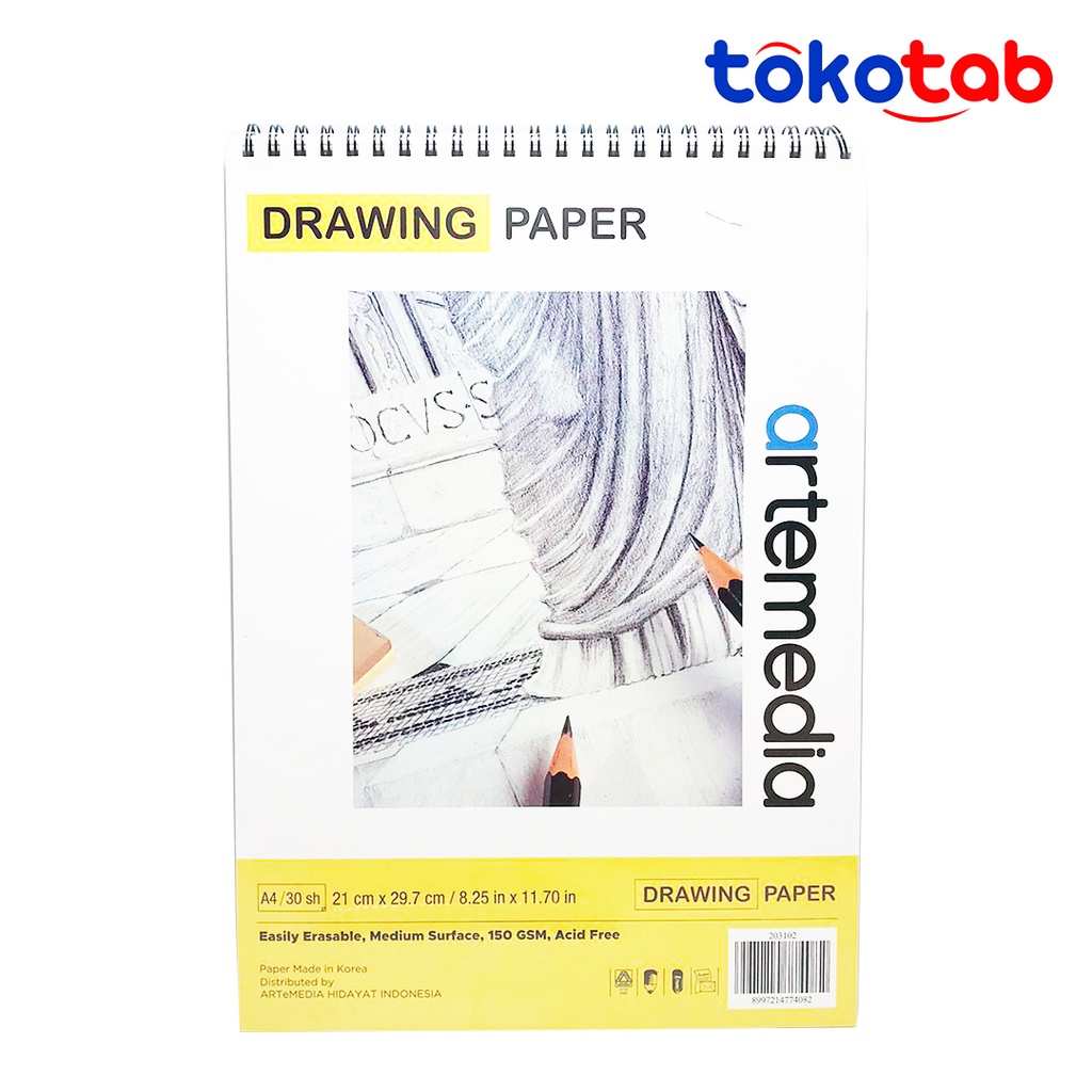 Jual Buku Gambar Sketchbook Drawing Paper ARTEMEDIA Drawing Paper A3 A4 ...