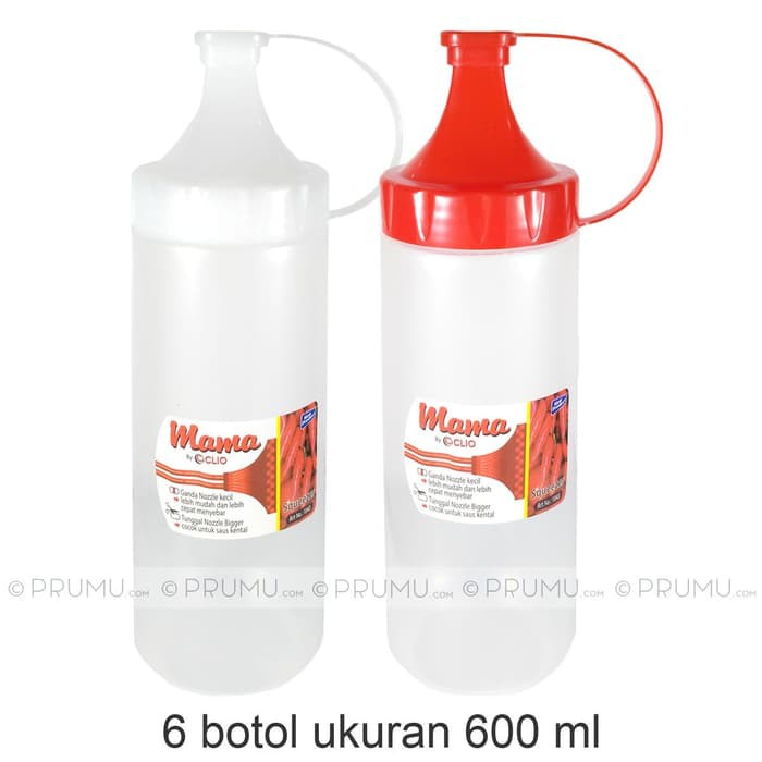 Jual 6 Botol Kecap 600 ml | Botol Saos | Botol Mayonnaise | Squeeze ...