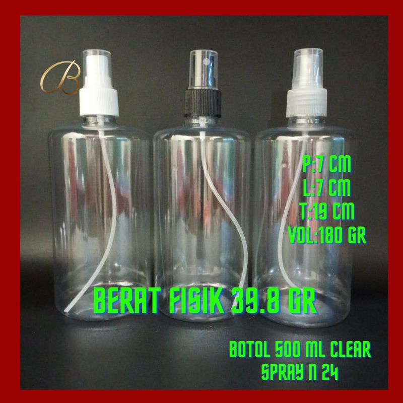 Jual botol 500ml clear tutup Spray N24 | Shopee Indonesia
