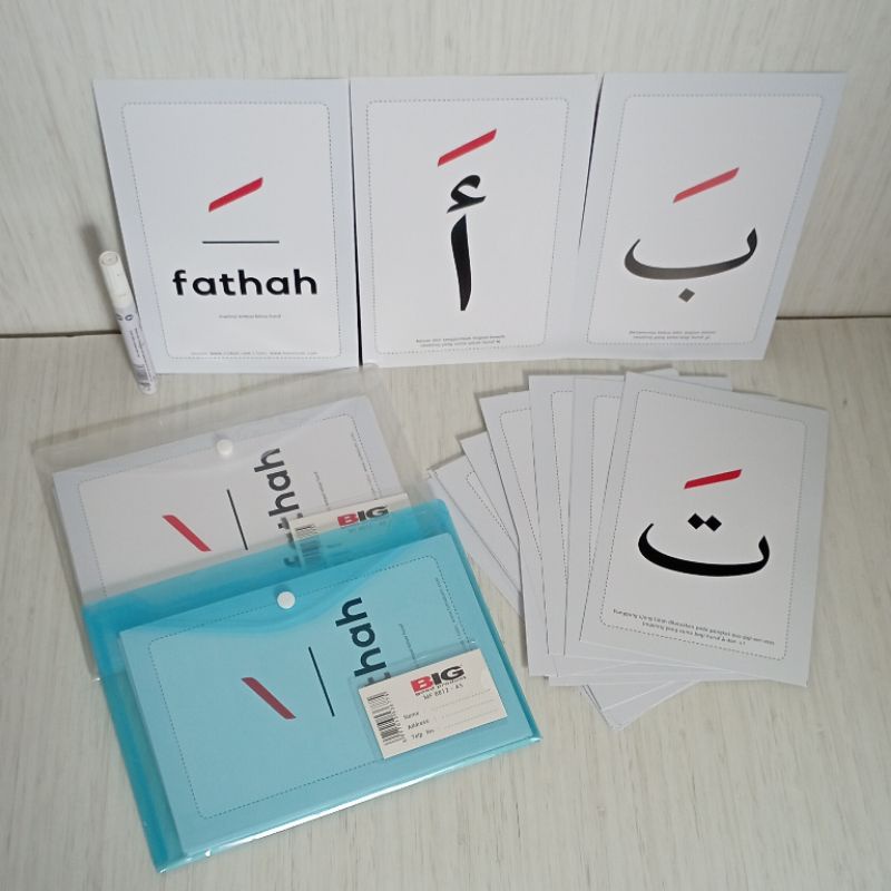 Jual Flashcard Hijaiyah Harakat Fathah dan Makhorijul huruf (uk A5 ...