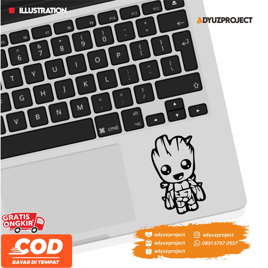 Jual GROOT Sticker Cutting Macbook/Laptop Hp Mobil Motor Furniture dll ...