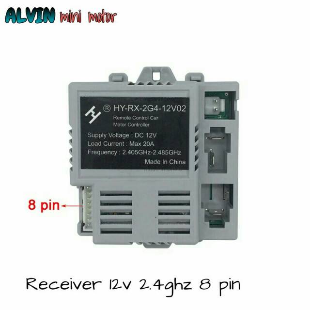Jual Receiver mobilan aki 12v HY RX 2.4ghz 8 pin bloototh sparepart ...