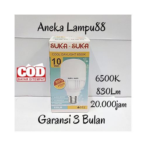 Jual Lampu LED Suka Suka 10 Watt - bohlam lampu LED 10Watt putih - lampu 10 watt | Shopee Indonesia
