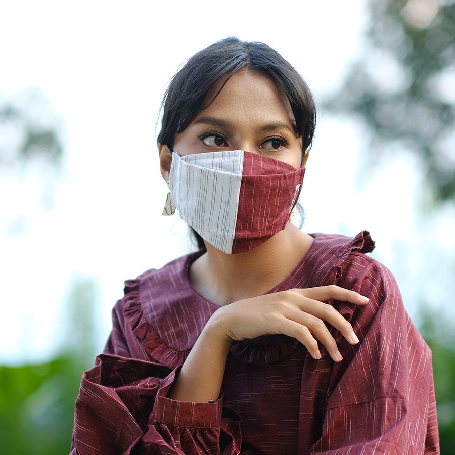 Jual NONA RARA - Masker Merah Putih, Masker kain batik 3 lapis | Shopee ...