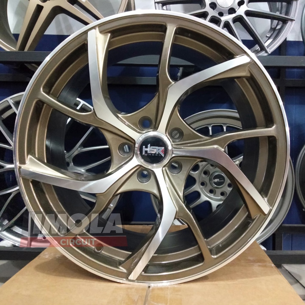 Jual Velg mobil ring 19 Murah HSR wheel pcd 5x114,3 Bronze Machine Face lebar 8,5 offset 42 r19 ...
