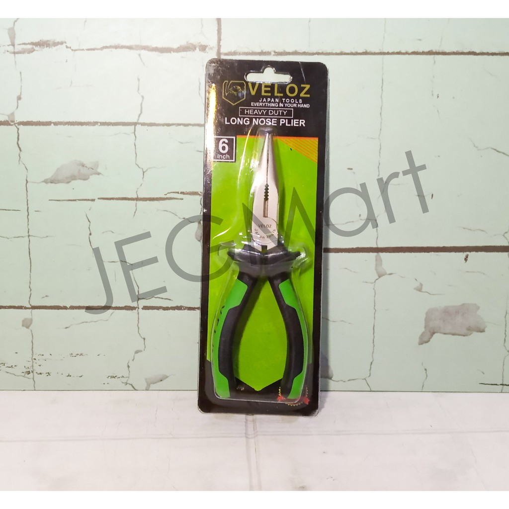 Jual Tang Lancip/tang cucut/long nose plier 6" veloz | Shopee Indonesia