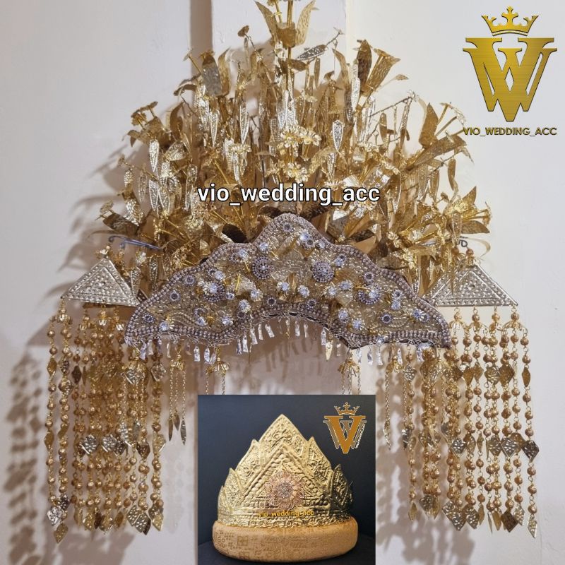 Jual Mahkota pengantin palembang set versi Ria Ricis | Shopee Indonesia