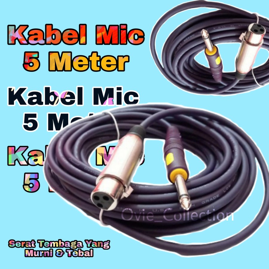 Jual KABEL MIC 5 METER - KABEL MICROPHONE 5 METER | Shopee Indonesia