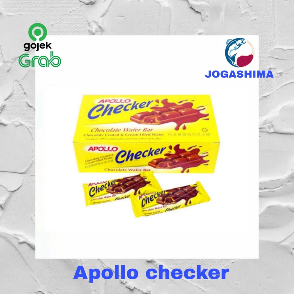 Jual Apollo Checker/ Chocolate Wafer Bar/ Biskuit Berlapis Coklat dan ...