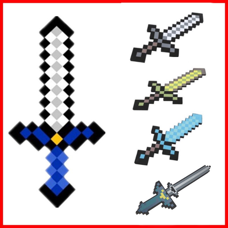 Jual Pedang / Senjata Minecraft Iron / Diamond / Golden Sword Kado ...