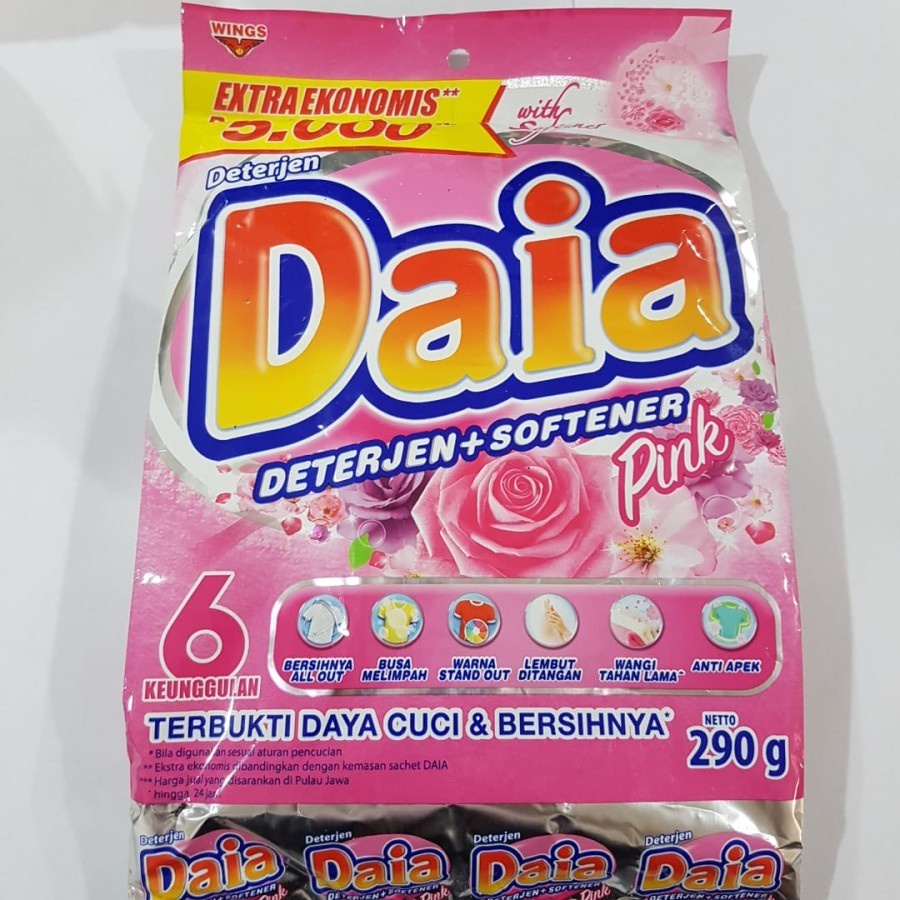 Jual Daia Detergent Bubuk 280gr/Detergent/Sabun Cuci Baju | Shopee Indonesia