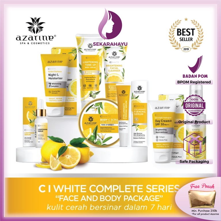 Jual AZARINE C WHITE SERIES - Facial Cleanser, Lightening Serum ...