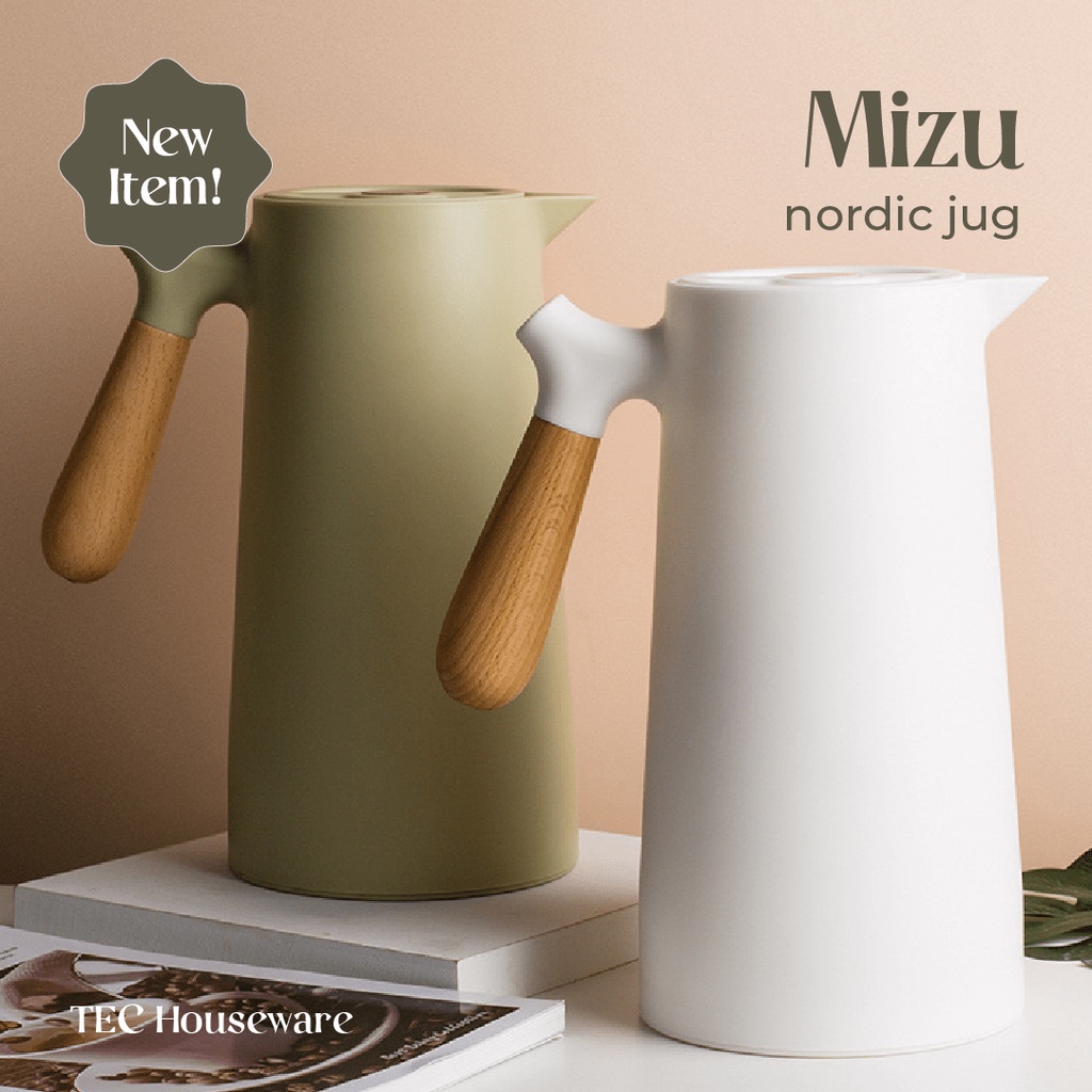 Jual 【TEC】MIZU Jug Coffee Pot Thermos Air Panas Dingin Pot Thermal ...