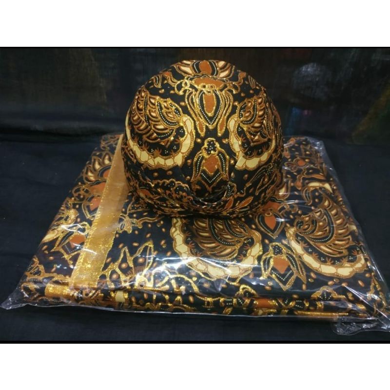 Jual KAIN JARIK BATIK SET BLANGKON SOLO PRIA BAWAHAN TOPI ADAT JAWA ...