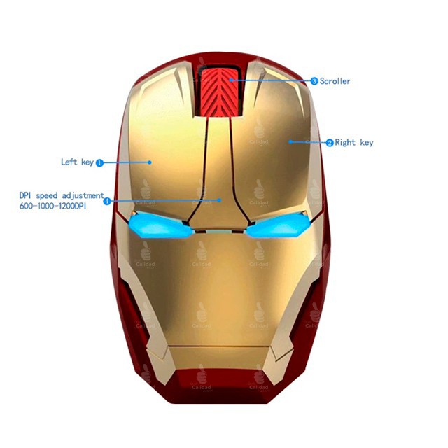 Jual Iron Man Wireless Mouse for PC & Laptop Plus Batteries | Shopee ...