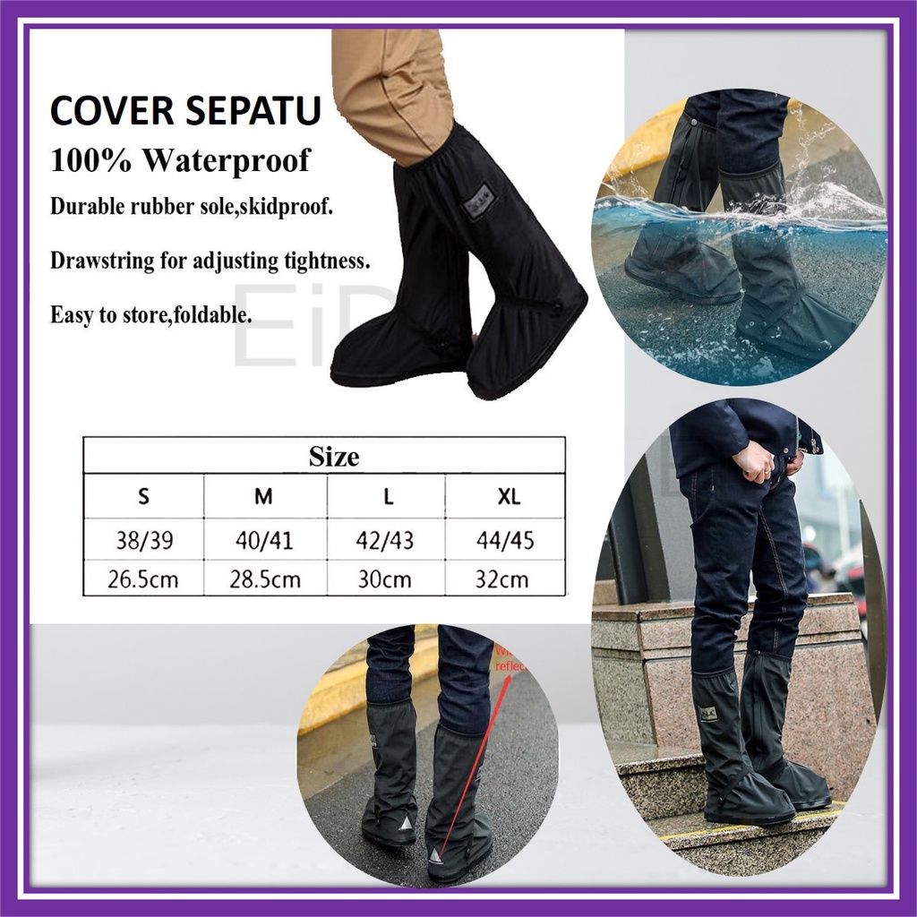 Jual AWET Cover sepatu anti air jas hujan sepatu anti air cover sepatu ...