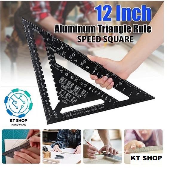 Jual Penggaris Siku Segitiga Jumbo 30 Cm Premium Speed Square Black ...