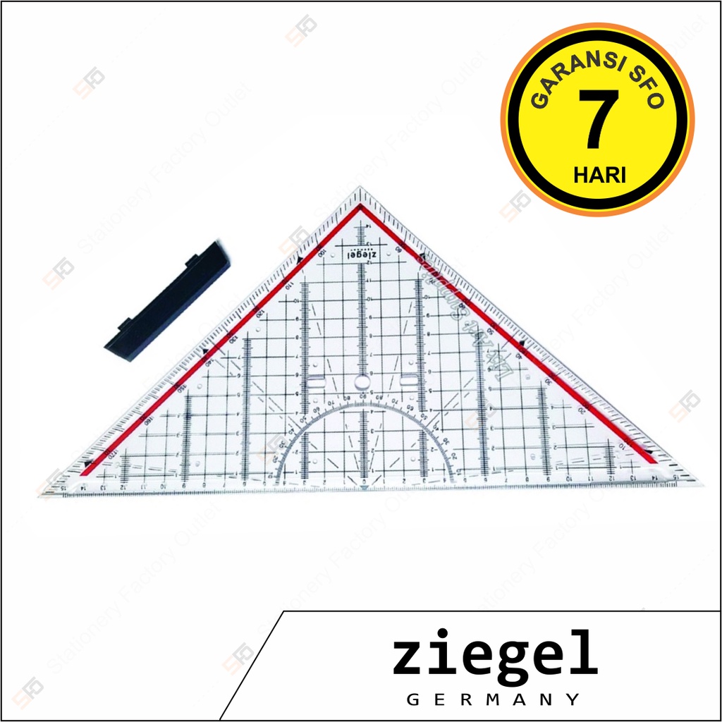 Jual Penggaris Teknik Segitiga Ziegel 30cm - 819430 | Shopee Indonesia