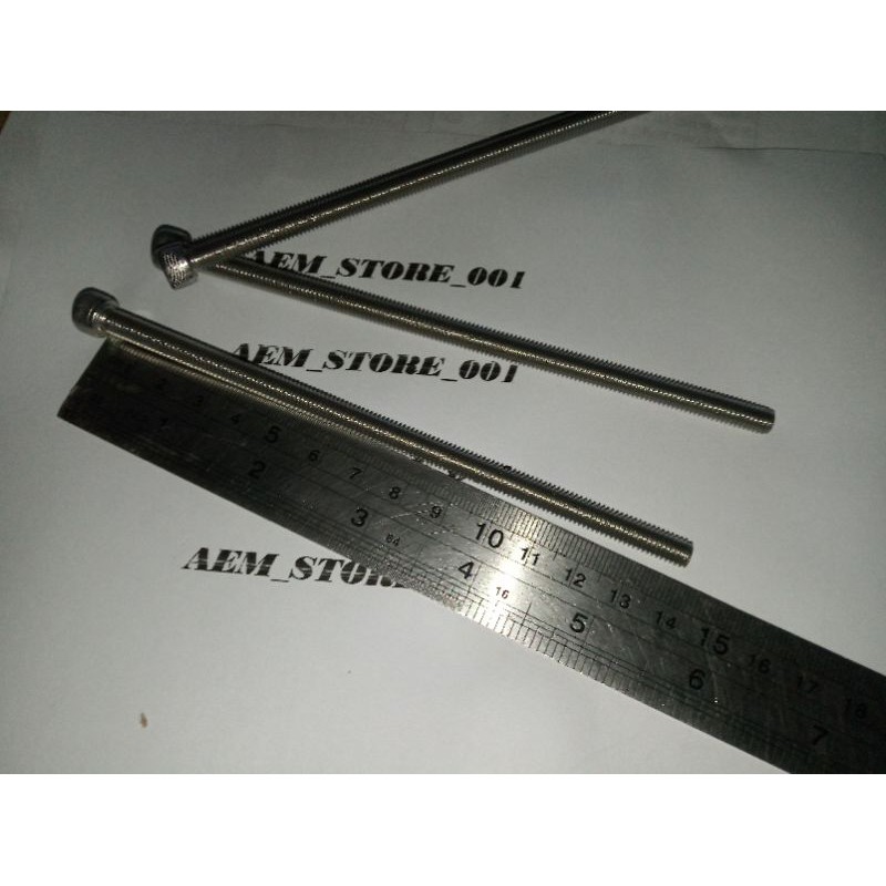 Jual baut L M6 X 140(14cm) stainless 304 THE A2-70 | Shopee Indonesia