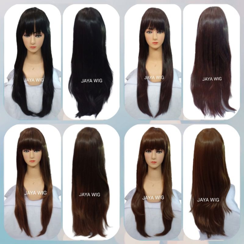 Jual Wik Lurus Panjang 60CM Wik Rambut Palsu Wanita Panjang Lurus ...