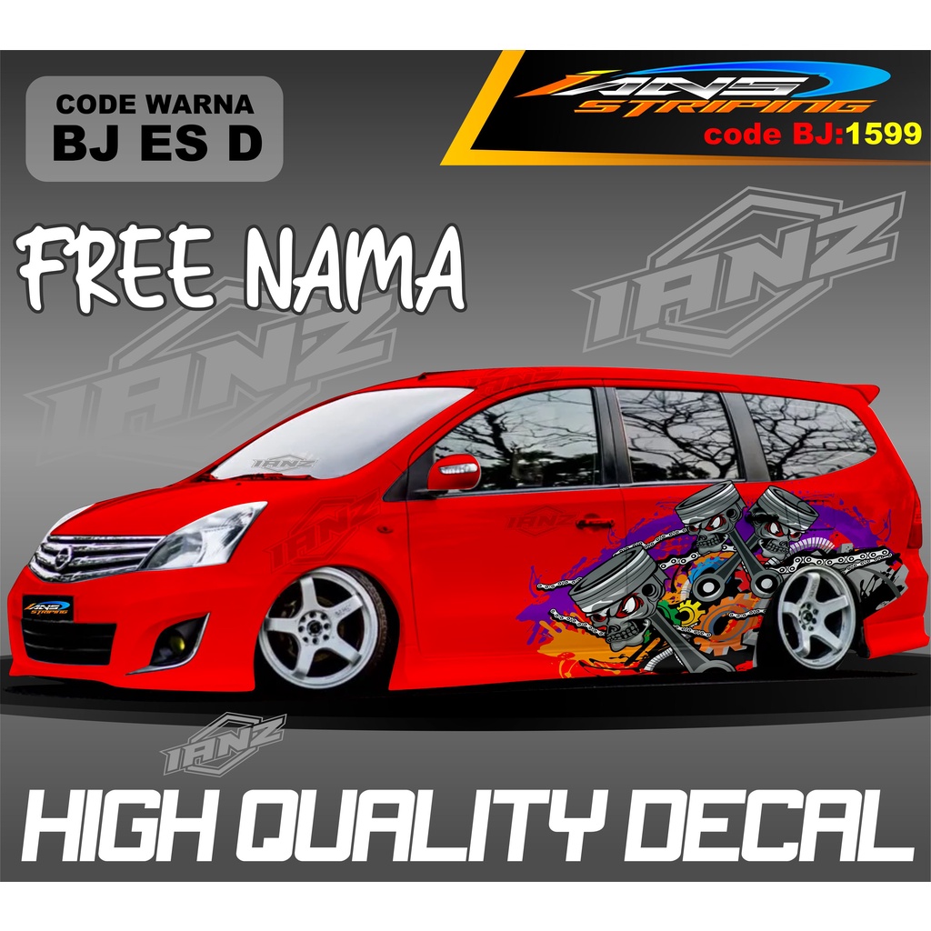 Jual STICKER DECAL MOBIL GRAND LIVINA NEW DESAIN / STIKER MOBIL TERIOS ...